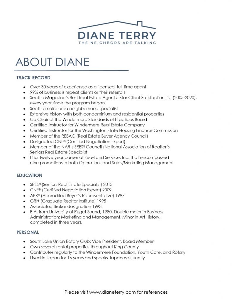 My Resume - Diane Terry